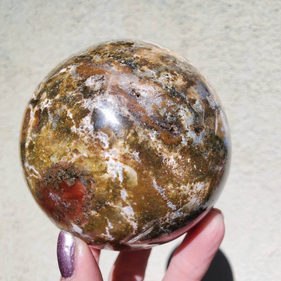 Ocean Jasper Translucent Sphere Inclusions Crystal 778 Grams 82mm - Etsy