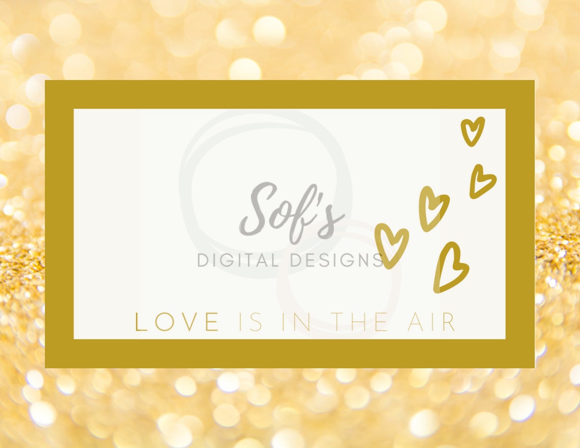 Gold Valentine's Day Gift Tags, Printable, Gift Tags Set of 5, Instant ...
