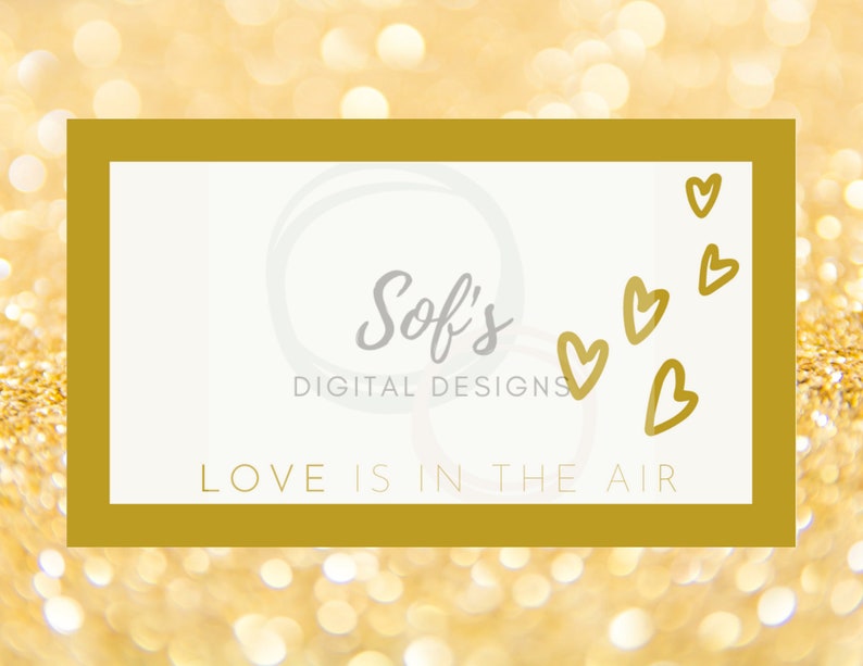 Gold Valentine's Day Gift Tags, Printable, Gift Tags Set of 5, Instant ...