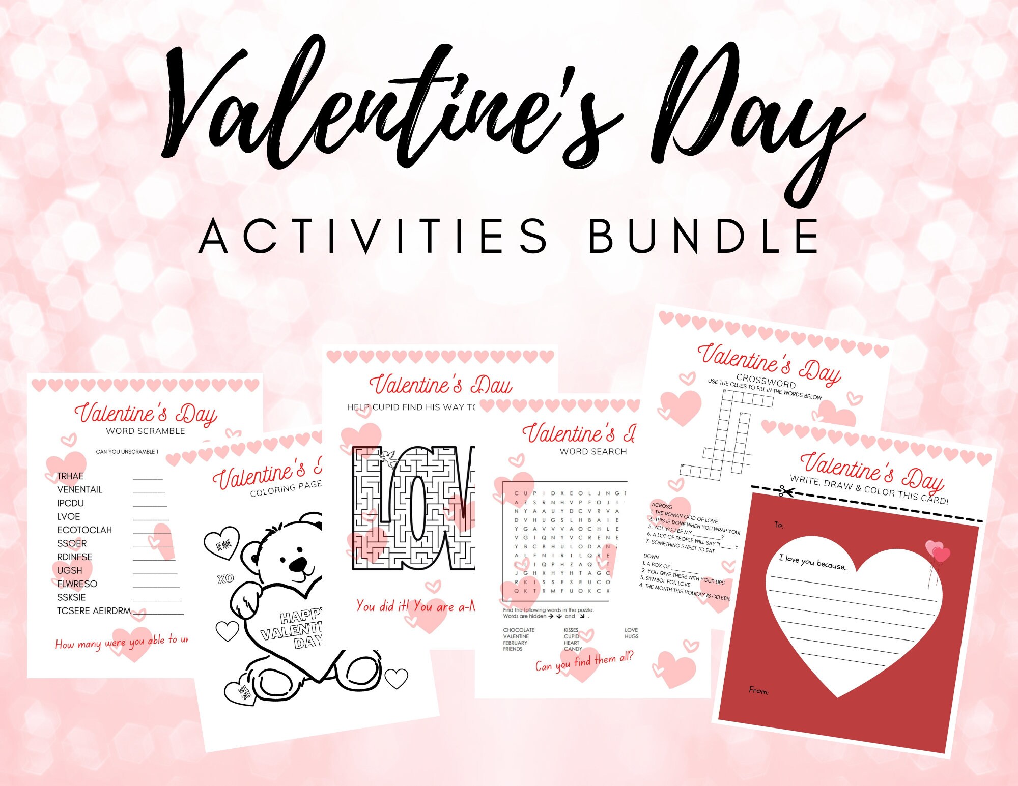 Printable Valentine's Day Activities, Valentine's Games for Kids ...