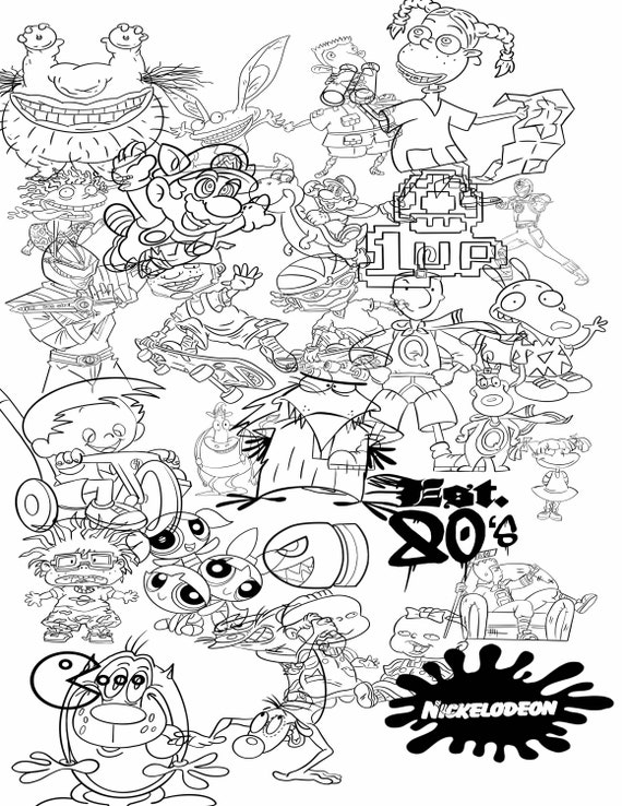 Tattoo Brushes 90s Stencil - Etsy