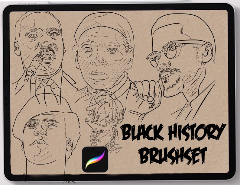 Tattoo Procreate Brushes Black History Brushes Stencil - Etsy