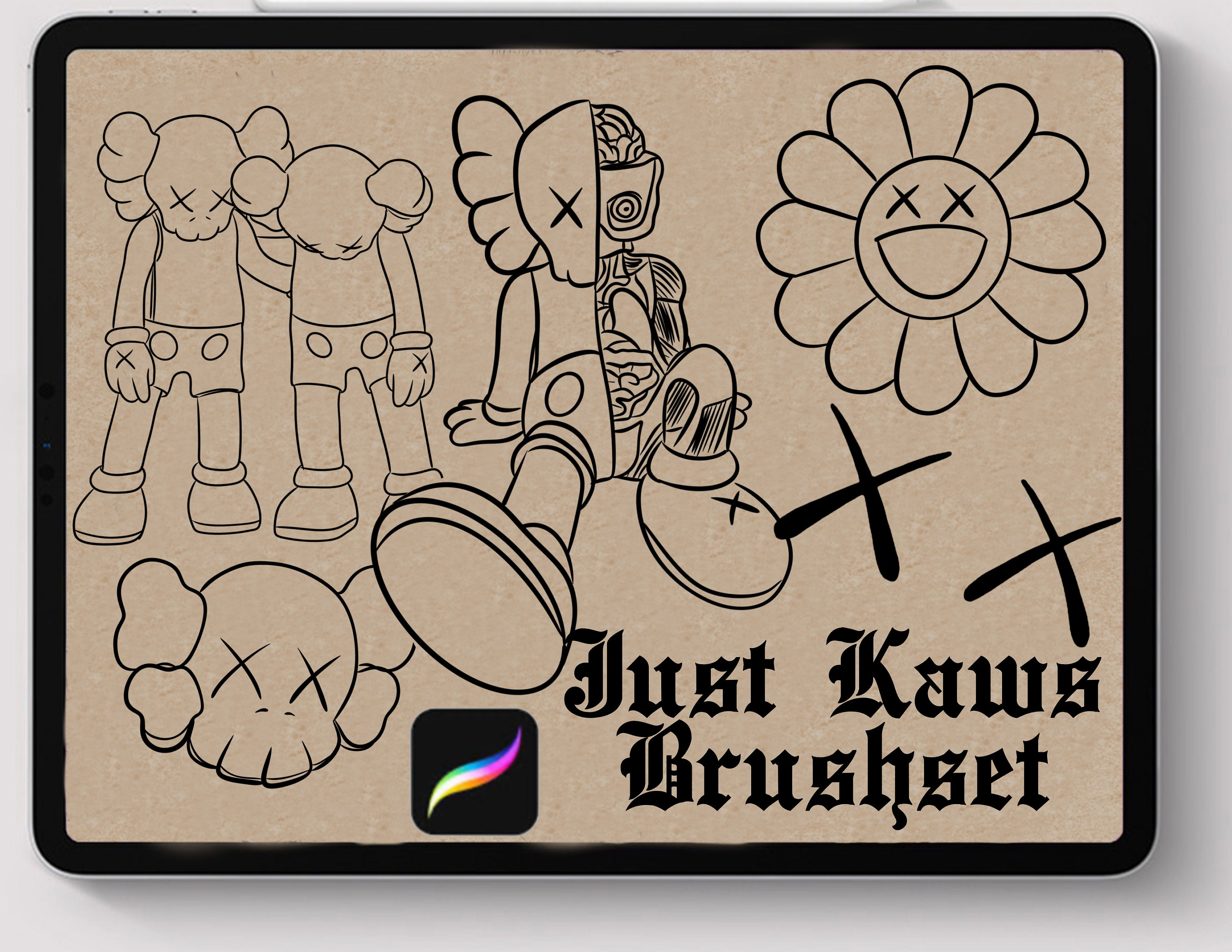 Just Kaws Procreate Brushes Tattoo Brushes - Etsy