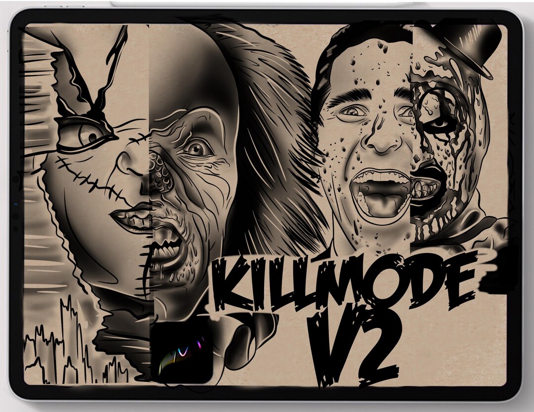 Tattoo Procreate Brushes Killmode V2 Horror Stencils - Etsy