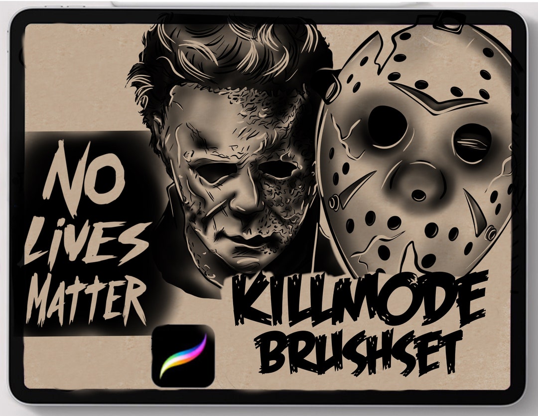 Tattoo Procreate Brushes Killmode Horror Stencils - Etsy