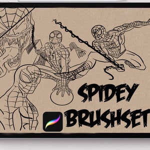 Tattoo Procreate Brushes Marvel Spidey Stencil - Etsy