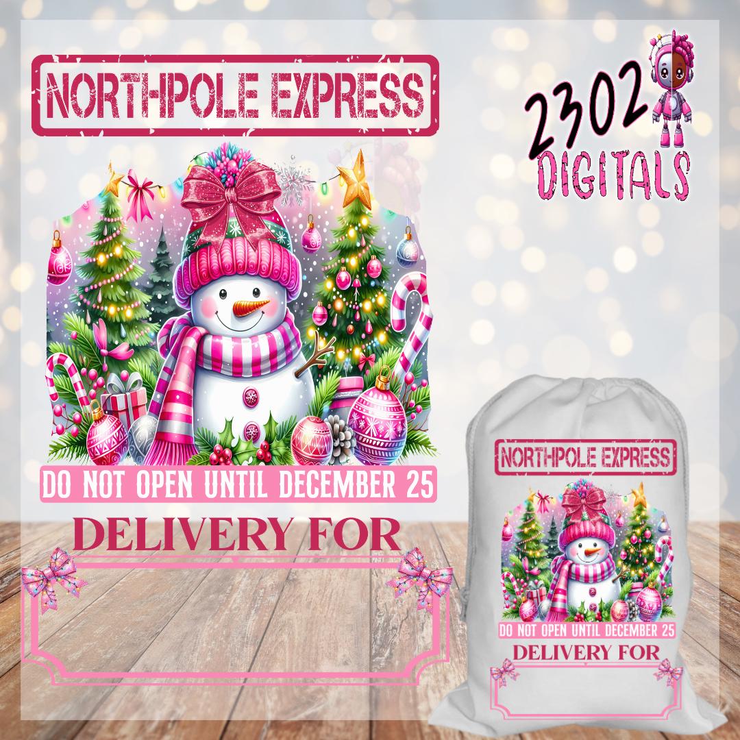 Pink Christmas Santa Sack PNG Clipart Bundle (digital Download) - Etsy