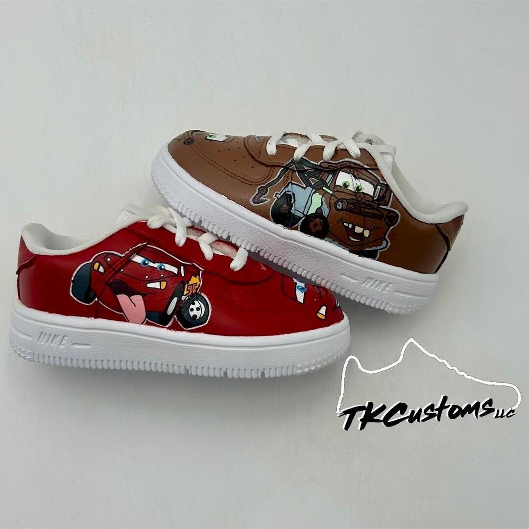 Lighting Mcqueen and Mator Themed Cars Custom Shoes - Etsy