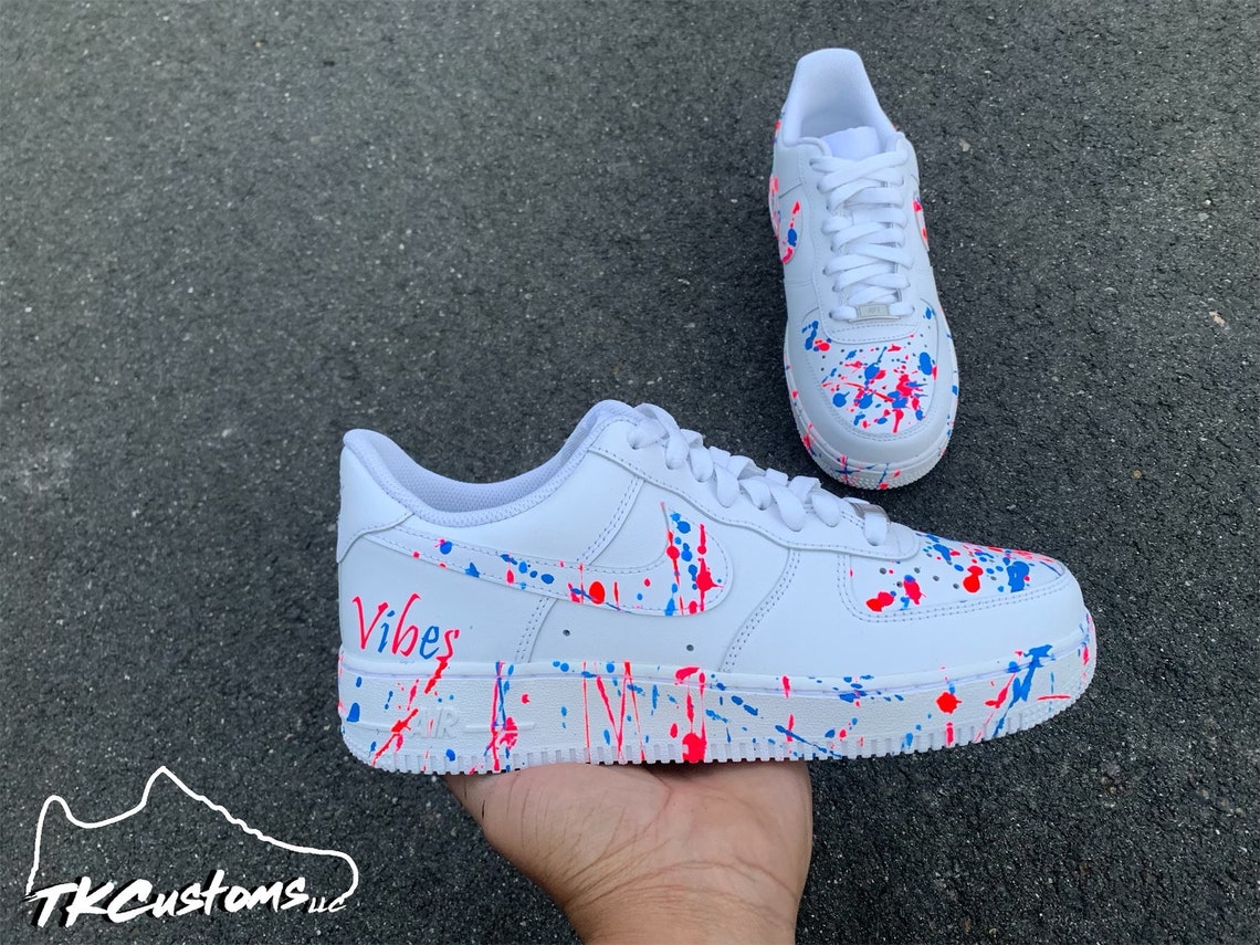 Custom Splatter Painted Unisex Sneakers | Etsy