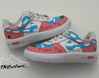 Peppa Pig Custom Sneakers, Peppa Pig Shoes, Peppa Pig Footwear, Custom ...