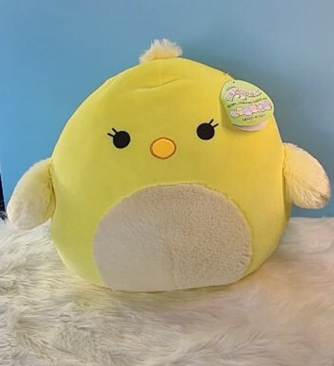 Personalized Squishmallows Aimee the Fluffy Chick 16 In, Laying Down ...