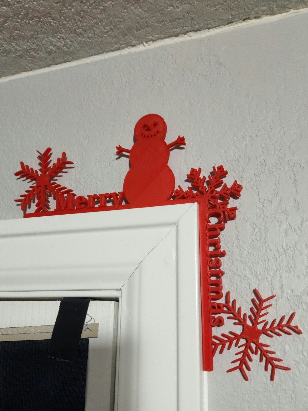 Christmas Door Frame, Door Decorations, Snowman, Snowflake , Merry ...