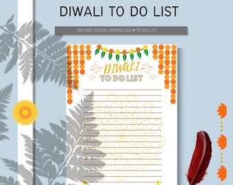 Diwali List Template - Etsy
