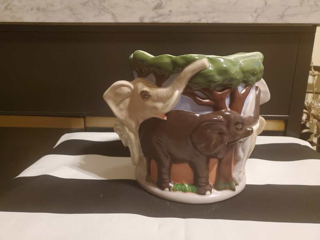 Adorable Elephant Ceramic Pot - Handcrafted Planter - Etsy