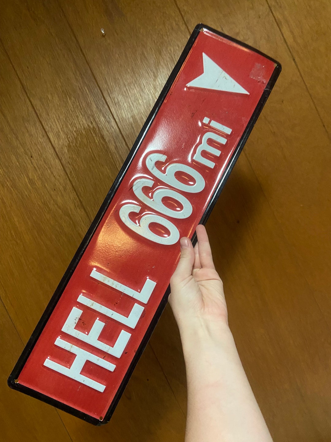 Vintage Hell Road Sign, Macabre, Goth Decor, Gothic, Halloween, Creepy ...