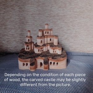 Telescopic Magic Castle Toy,wood Carving,wood Pop-up Log Castle ...