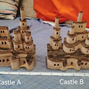 Telescopic Magic Castle Toy,wood Carving,wood Pop-up Log Castle ...