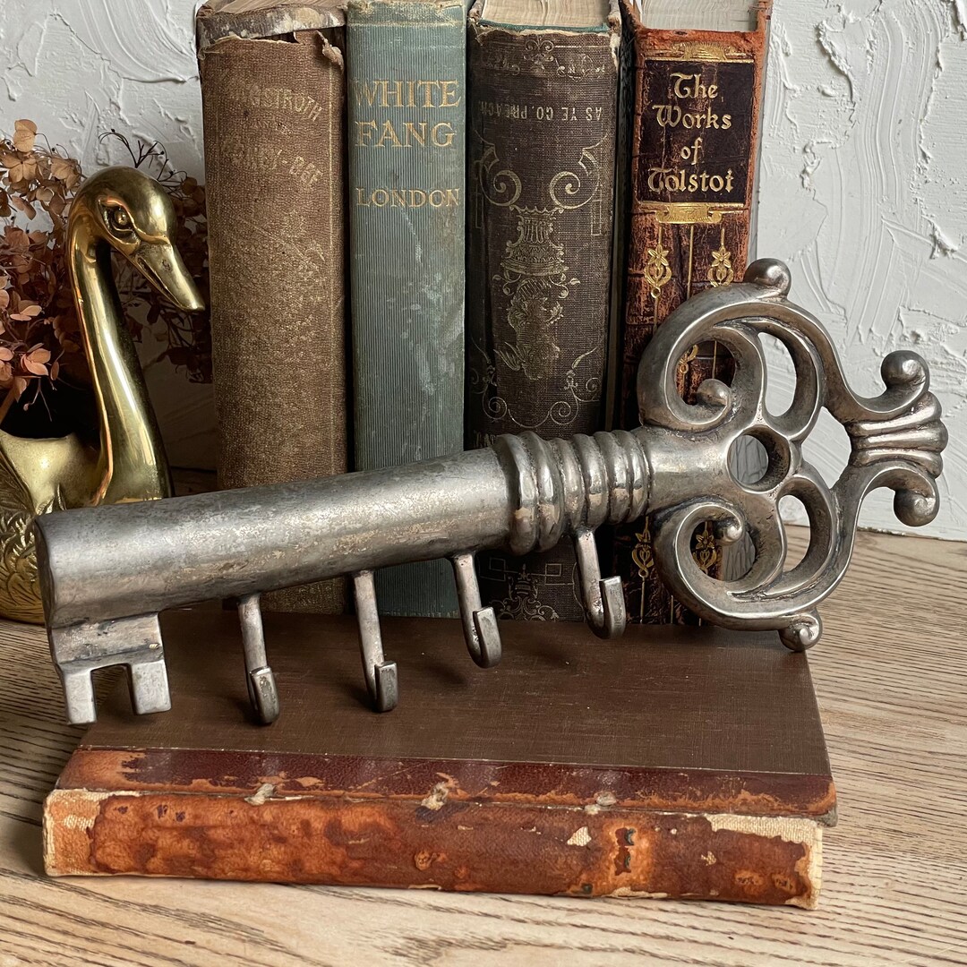 Vintage Large Ornate Metal Key; House Key Holder - Necklace/jewelry ...