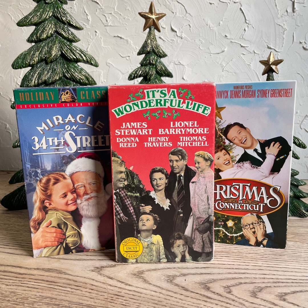 Vintage Set of 3 Classic Holiday VHS Movies - Its A Wonderful Life ...