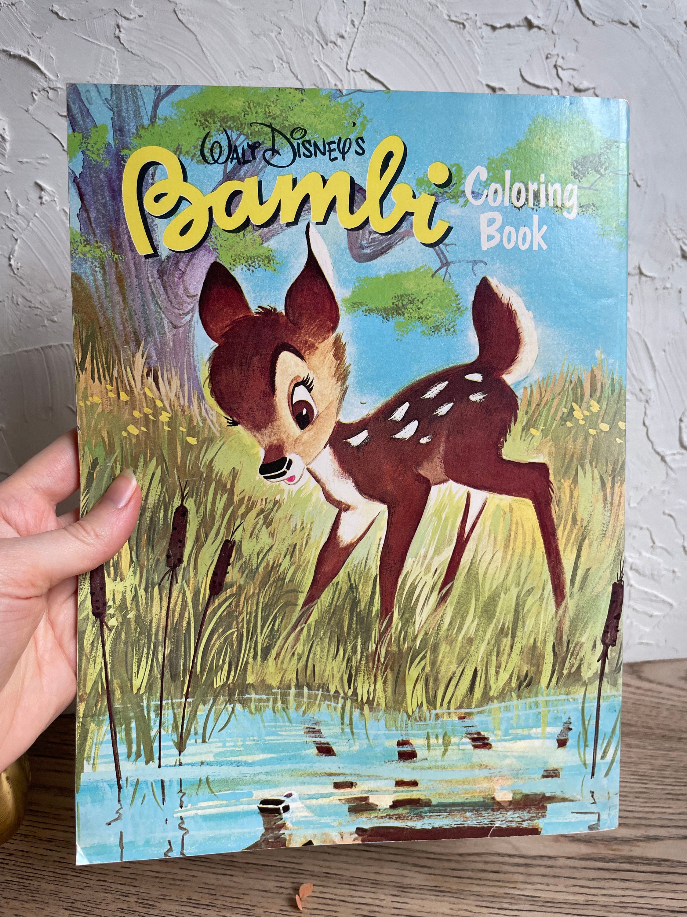 Vintage 1960s Bambi Coloring Book vintage Disney Coloring Book never ...