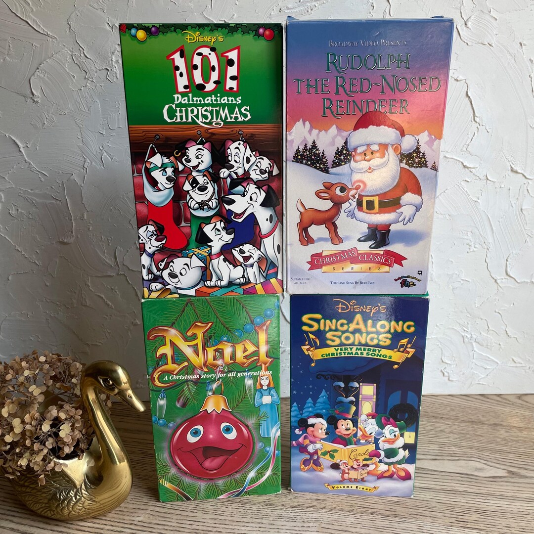 Vintage 1990s Christmas Cartoons VHS Bundle: -rudolph Red-nose Reindeer ...