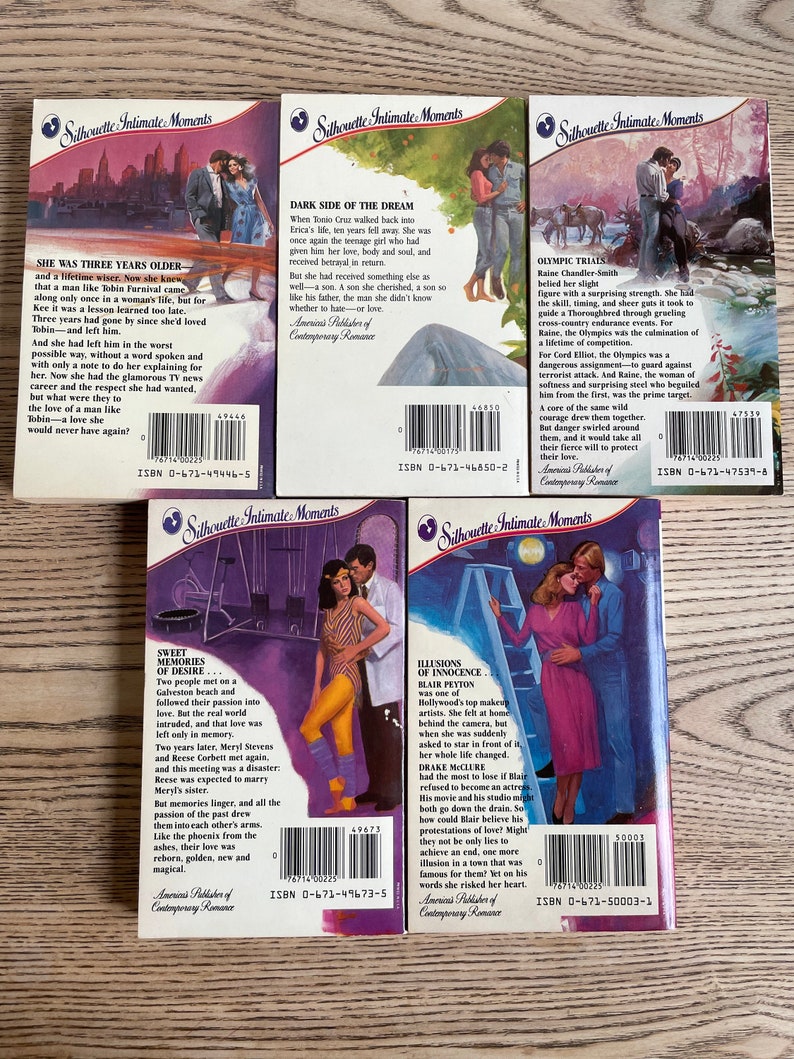 Vintage Lot of 5 Silhouette Intimate Moments Romance Novels mixed ...
