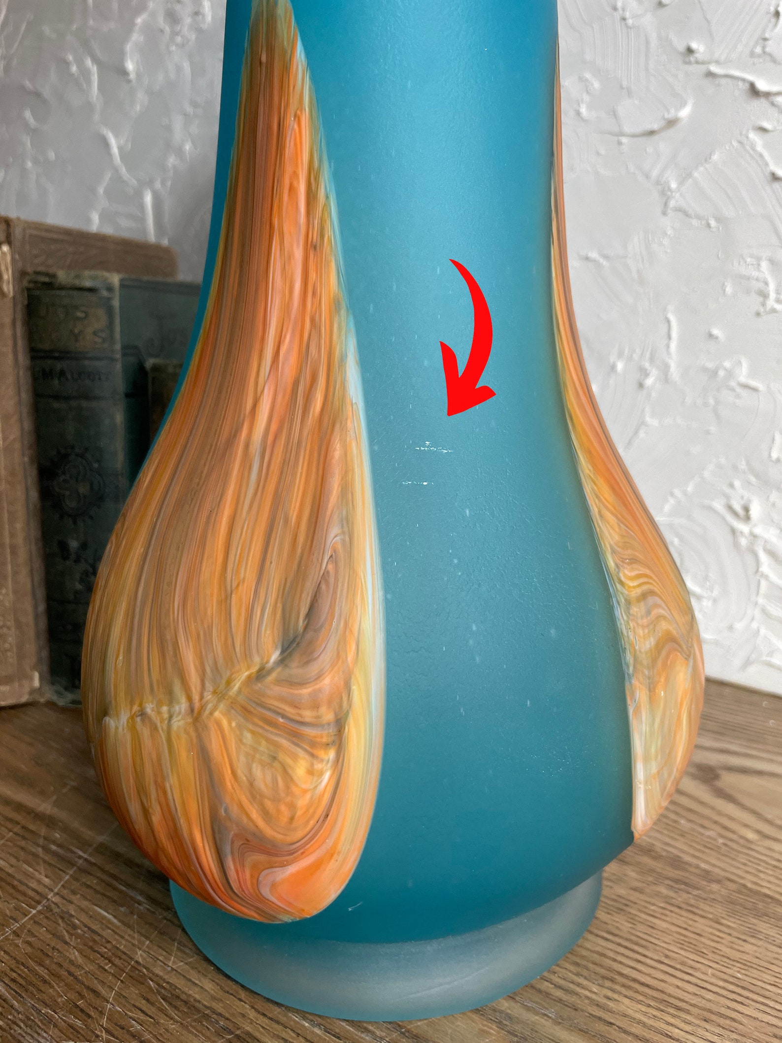 Stunning Vtg Azerbaijan Russian Baijan Glass Vase SIGNED E. ZAREH ...