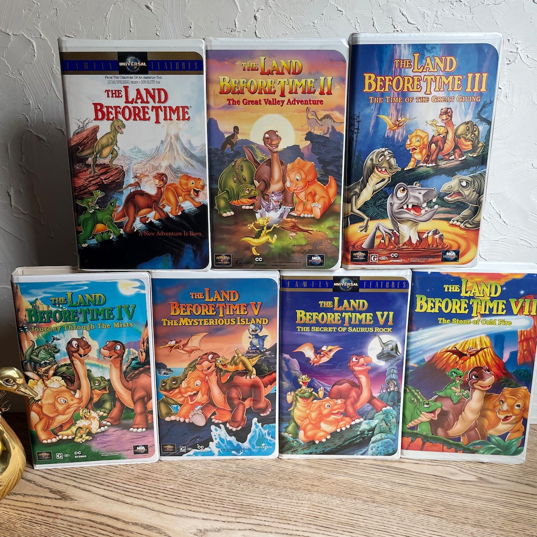Vintage the Land Before Time VHS Clamshell Set of 8 - Movies 1 Through ...