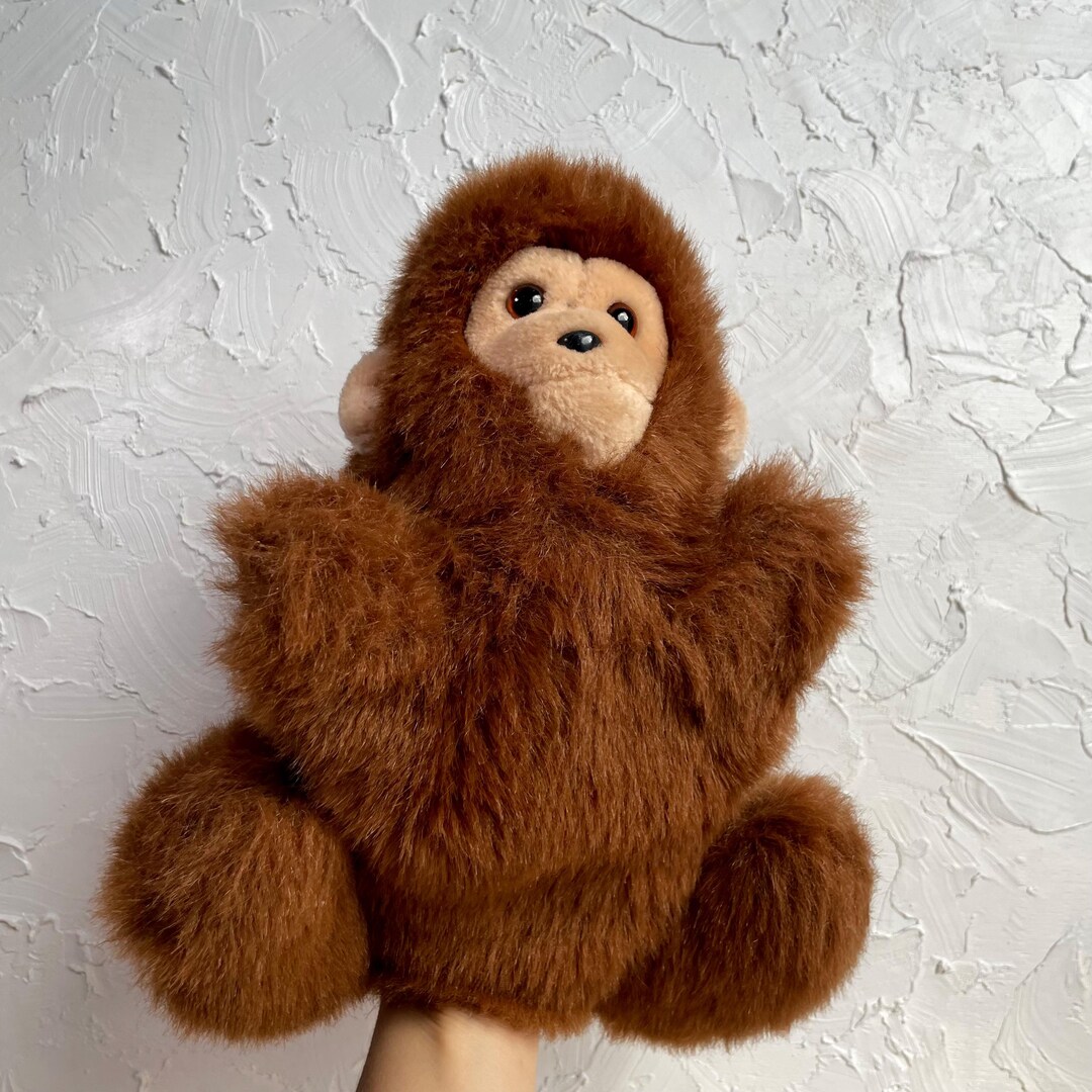 1980s Monkey Hand Puppet Plush -- IBT Made by International Bon Ton ...
