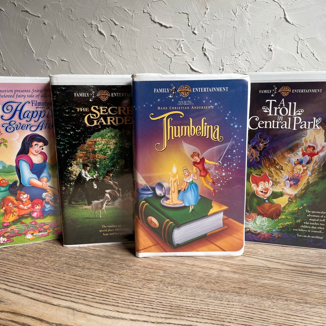 Vintage Bundle of 4 Whimsical Fairytale VHS Movie Tapes -thumbelina -A ...