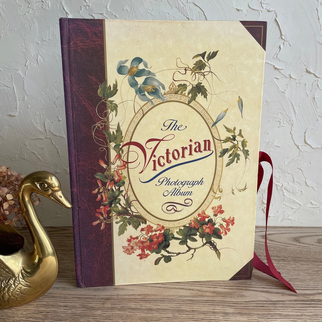 Vintage 1990s Victorian Photograph Album- Colorful Floral Designs ...