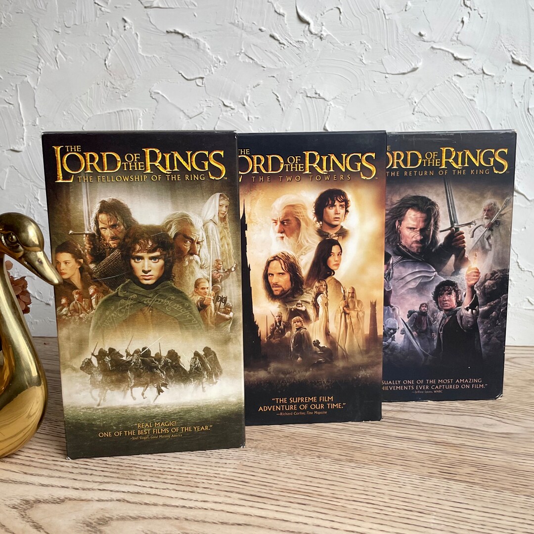 Vintage Lord of the Ring VHS Set - the Fellowship of the Ring - the Two ...