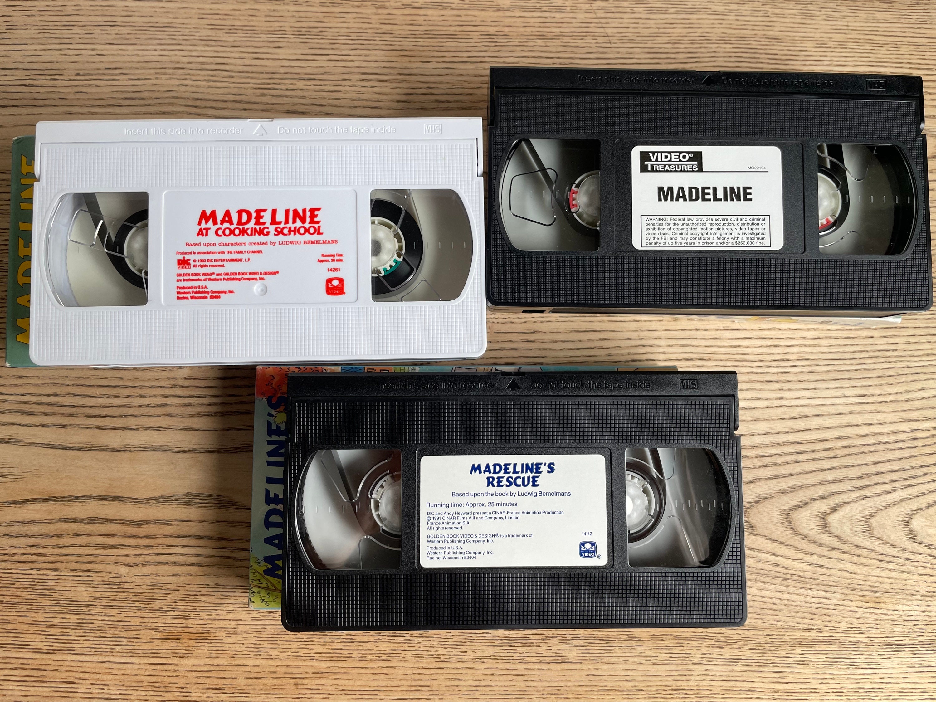 Vintage 1999 Madeline Animation VHS Collection 3 VHS Madeline Madeline ...