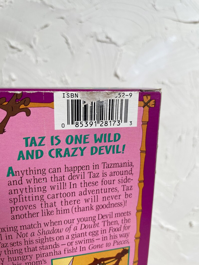 1990s Taz Mania: Taz Maniac VHS Cartoon --tasmanian Devil Warner Home ...