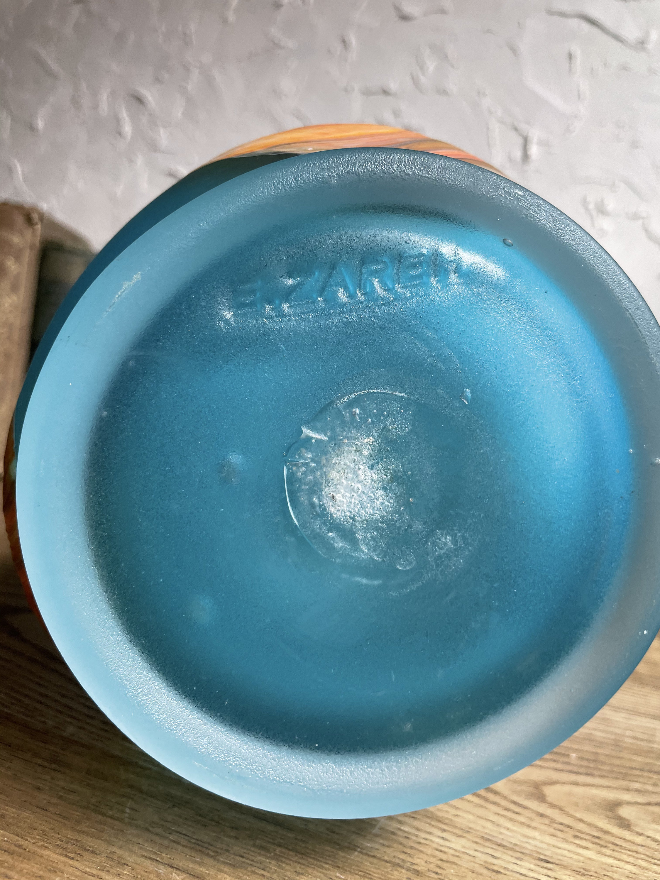 Stunning Vtg Azerbaijan Russian Baijan Glass Vase SIGNED E. ZAREH ...