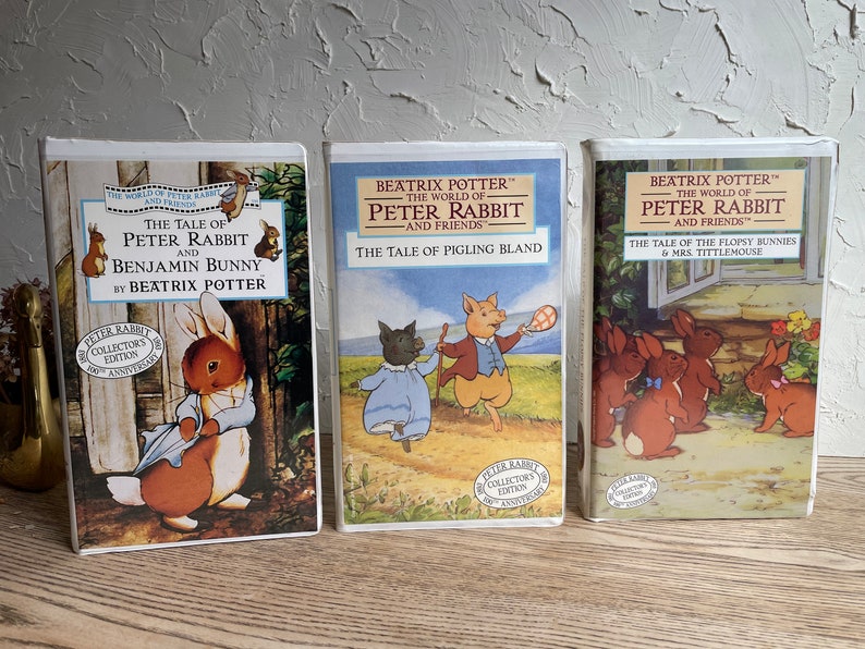 Vintage Set of 3 Peter Rabbit VHS Tapes tale of Peter Rabbit & Benjamin ...