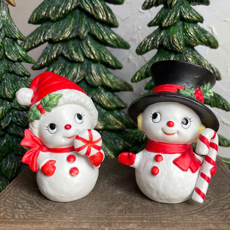 Snowman Figurines - Etsy