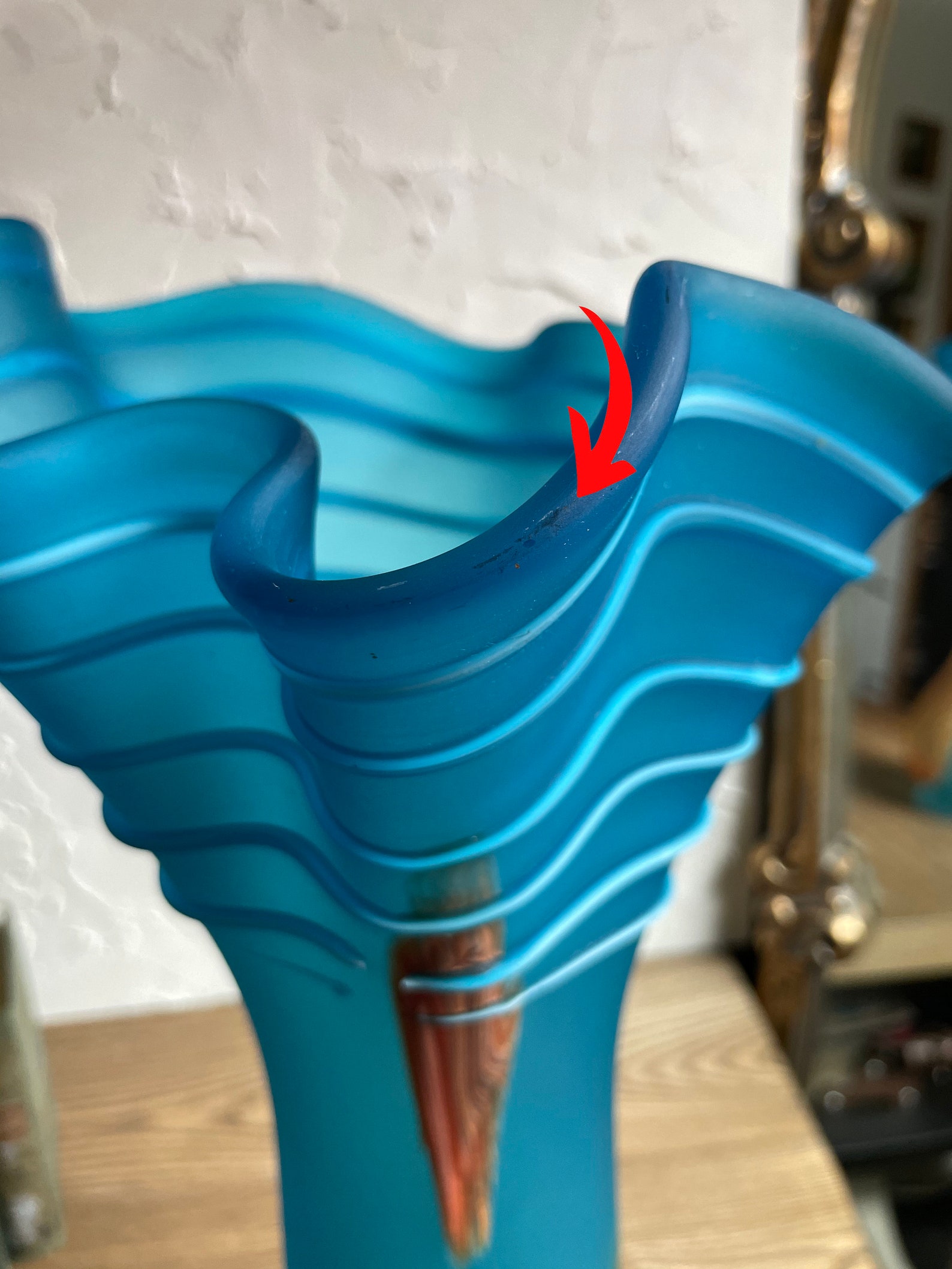 Stunning Vtg Azerbaijan Russian Baijan Glass Vase SIGNED E. ZAREH ...