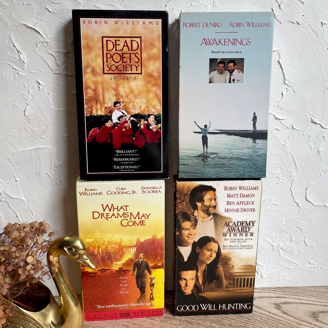 Vintage Robin Williams VHS Movie Bundle Dead Poets Society awakenings ...