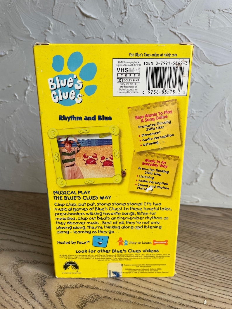 Vintage Blues Clues VHS - "blues Clue's: Rhythm and Blue" VHS 1999 Play ...
