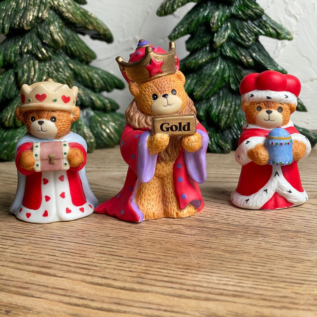 1980's Enesco 3 Kings Nativity Bear Figurines by Lucy and Me Bears - Etsy