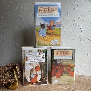 Vintage Set of 3 Peter Rabbit VHS Tapes -tale of Peter Rabbit ...