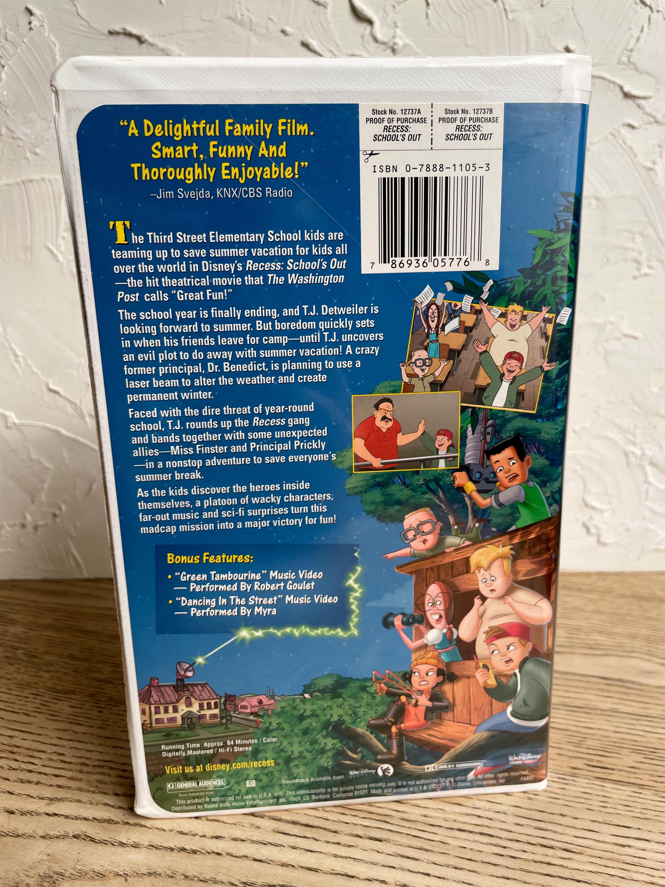 Vintage Recess: School's Out VHS Movies --nostalgic 2000s Kids Movie - Etsy