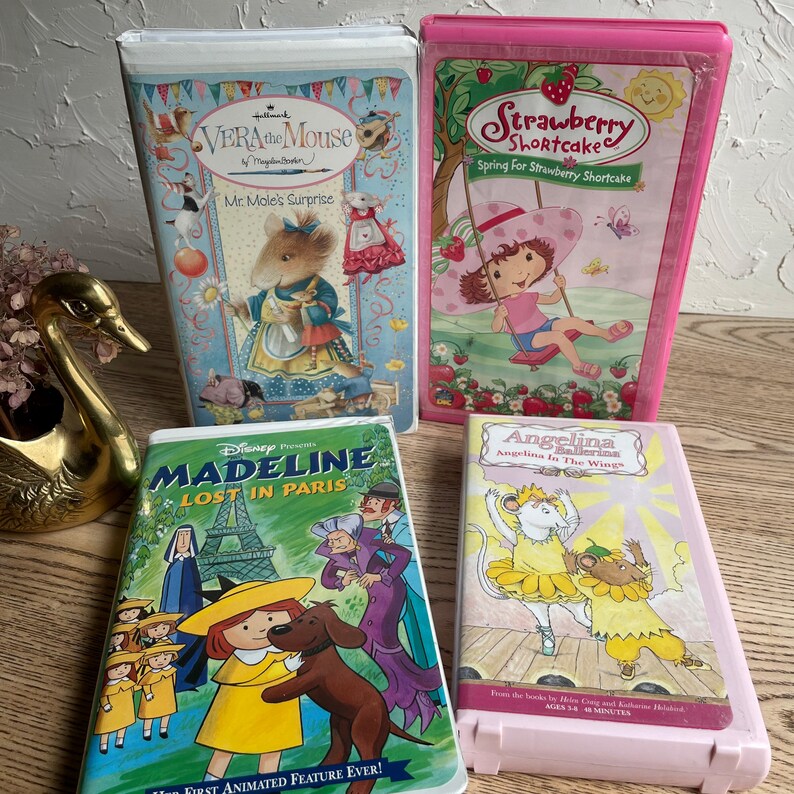 Vintage VHS Girl Movie Bundle: strawberry Shortcake vera the Mouse ...