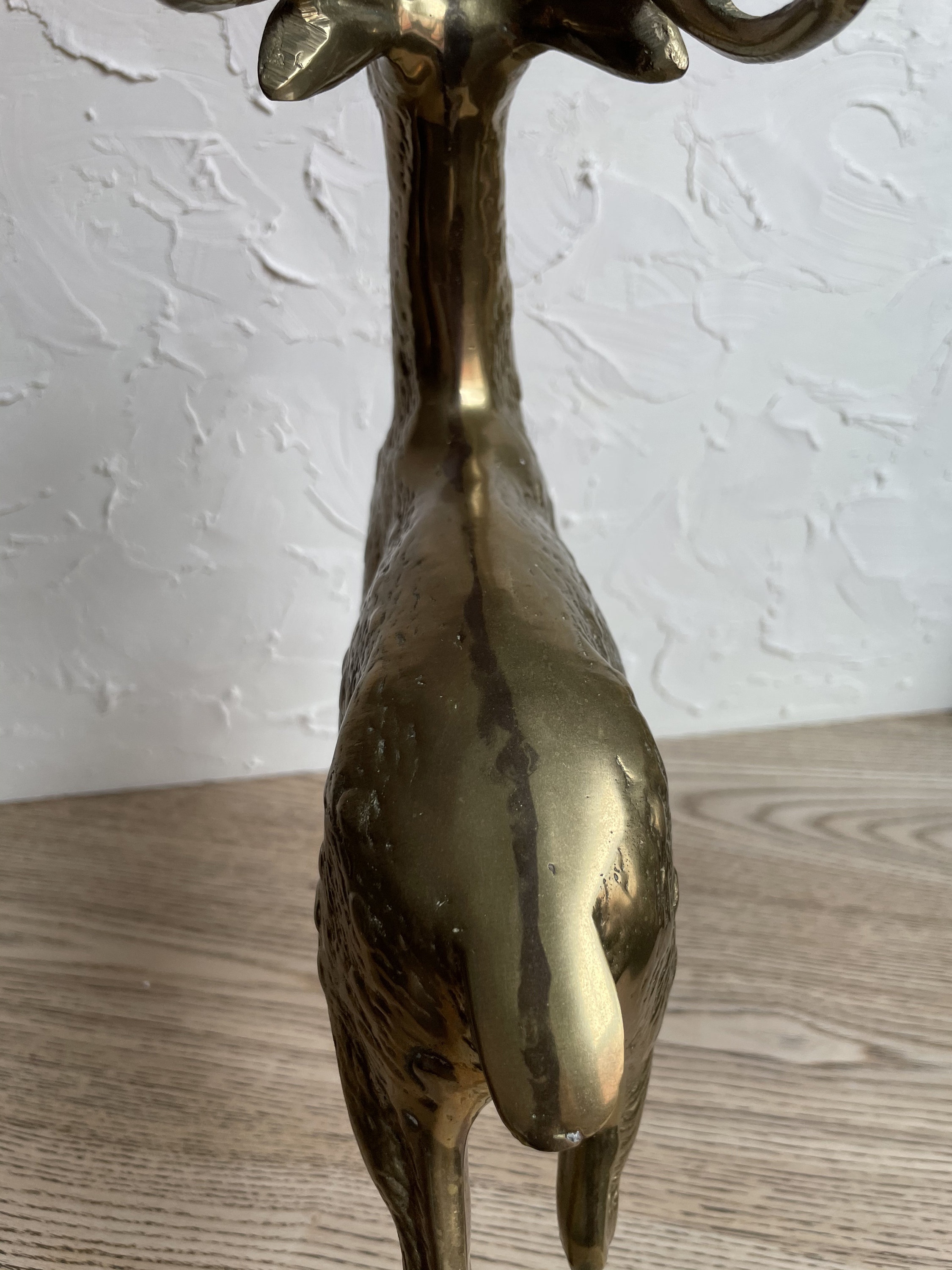 LARGE Vintage Set of Brass Deer and Brass Doe Mid Century - Etsy