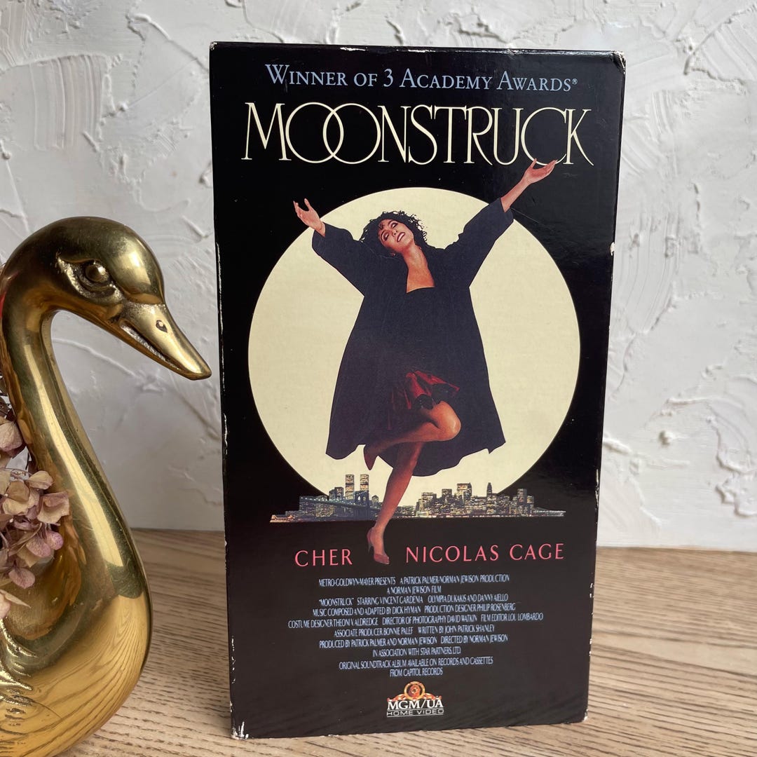 1980s Moonstruck VHS Starring Cher & Nicolas Cage 1980s Romantic Comedy ...