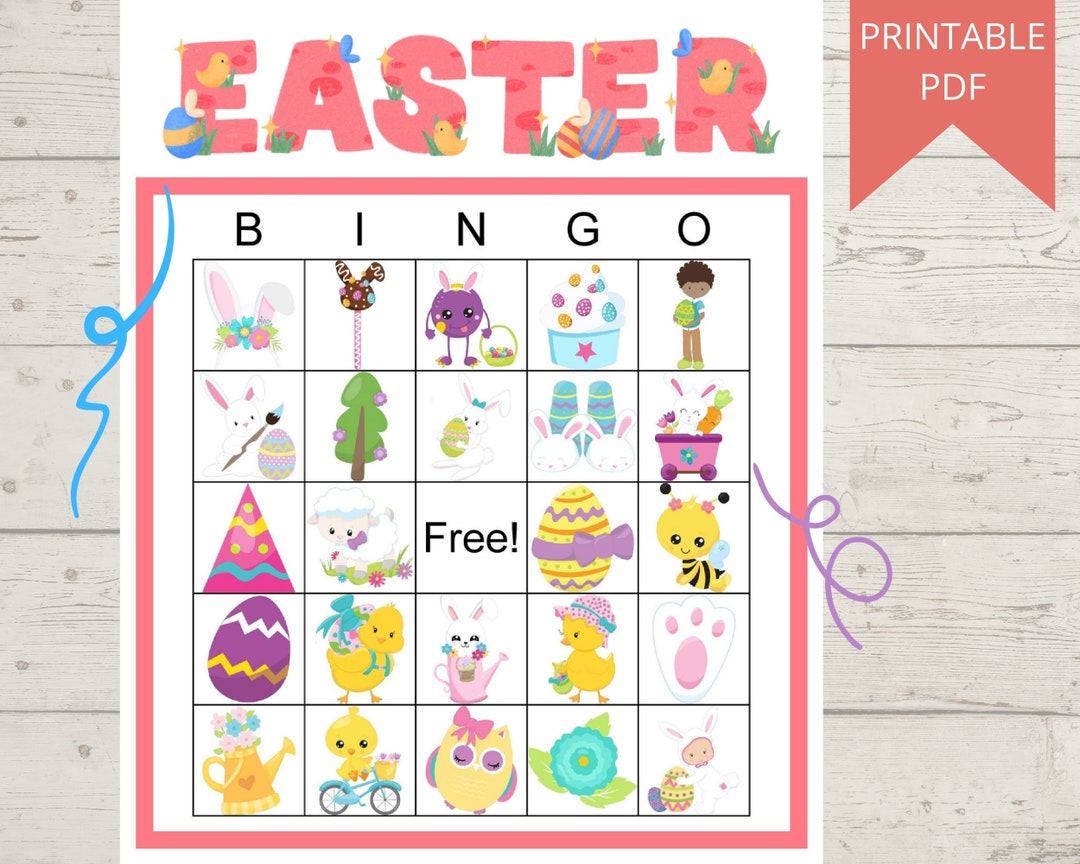 Easter Bingo Cards, Easter Printable PDF, Easter Family Activity ...
