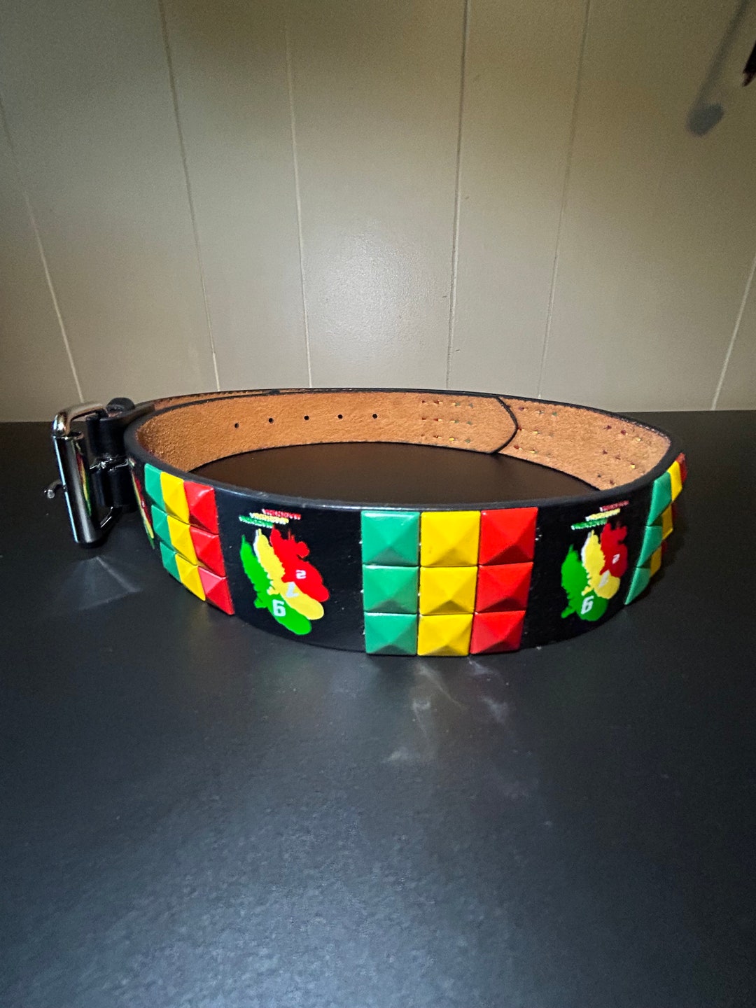 Studded Belt Three Row Pyramid - Etsy