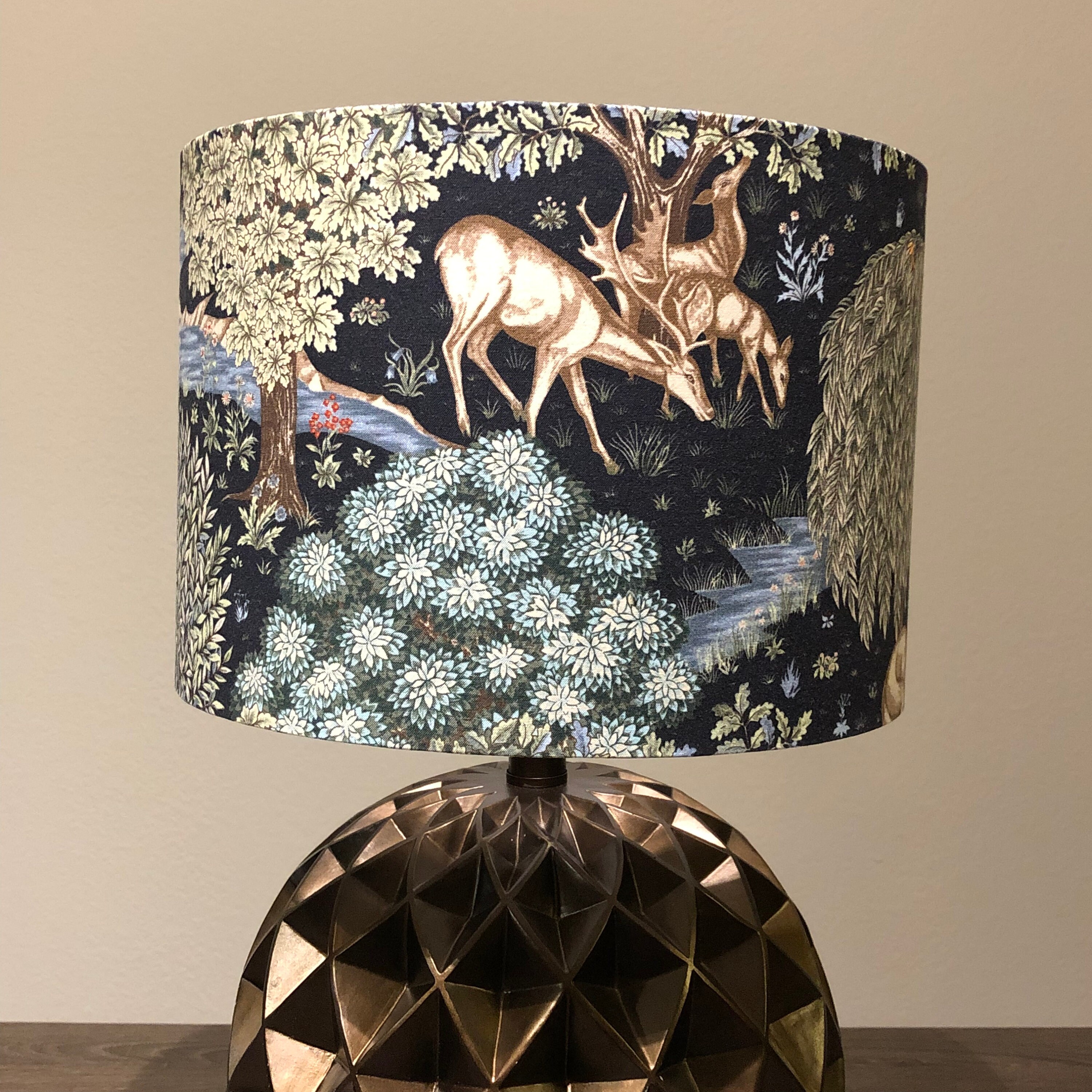 LAMPSHADE ONLY, Nature Print Lampshade, Deer Trees Lampshade, Handmade ...