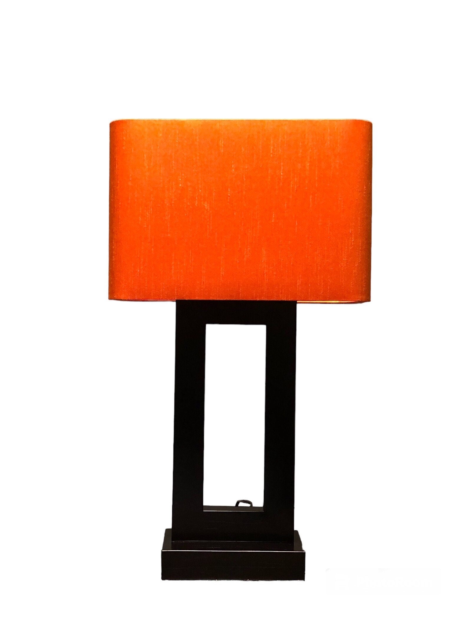 LAMPSHADE ONLY, Orange Faux Silk Lampshade, Handmade Custom Made to ...